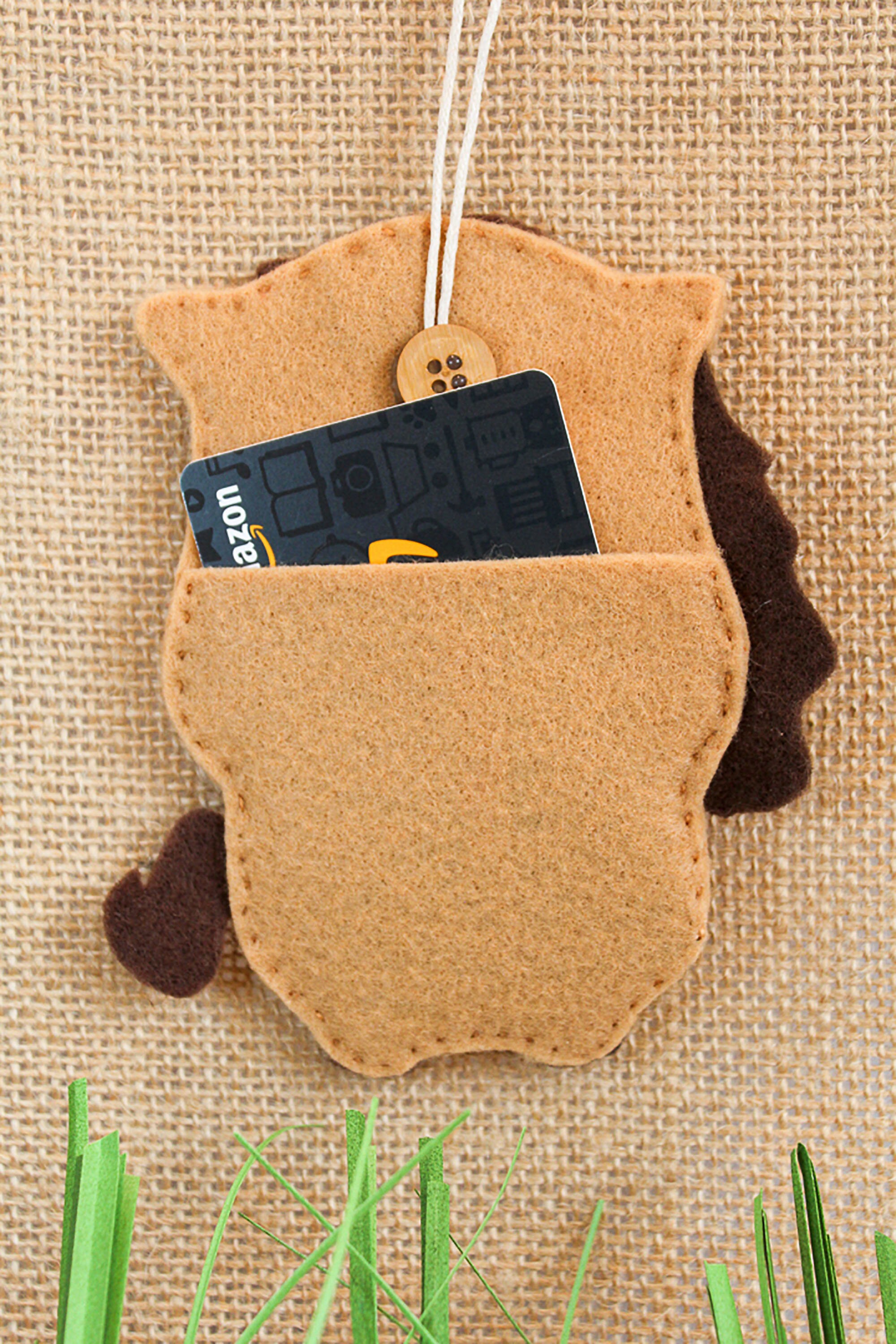 Horse Felt Ornament Package Tie on Gift Card Money Holder Coworker ...