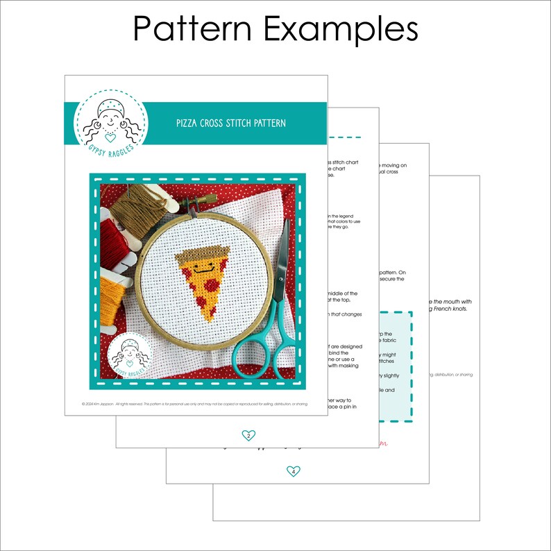 Pizza Easy Beginner Cross Stitch Pattern - Etsy
