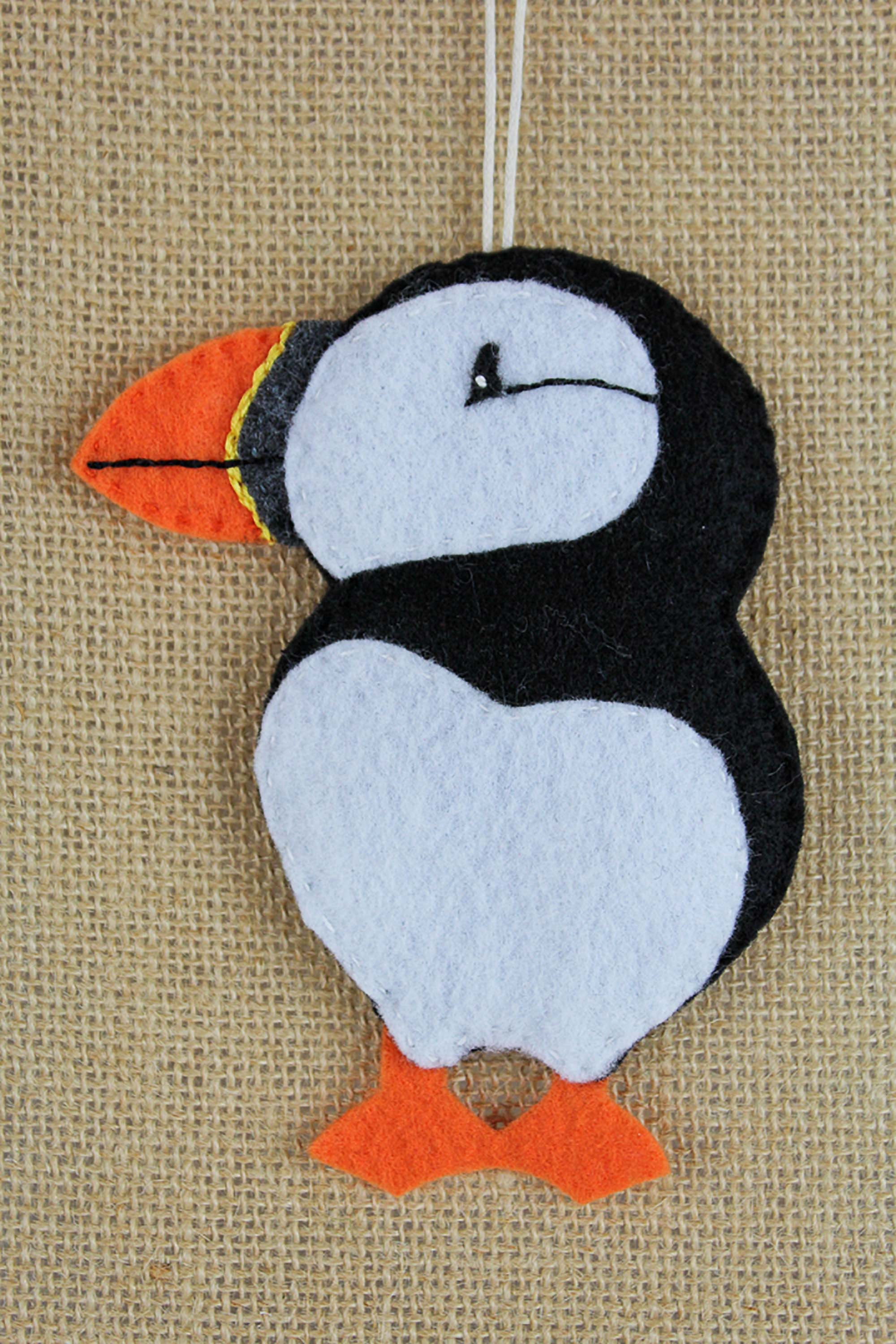 Puffin Ornament Gift Tag Package Tie on Pattern - Etsy