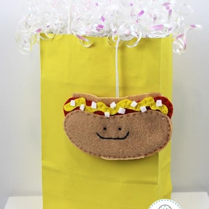 Hot Dog Felt Ornament Package Tie on Gift Card Money Holder Christmas ...