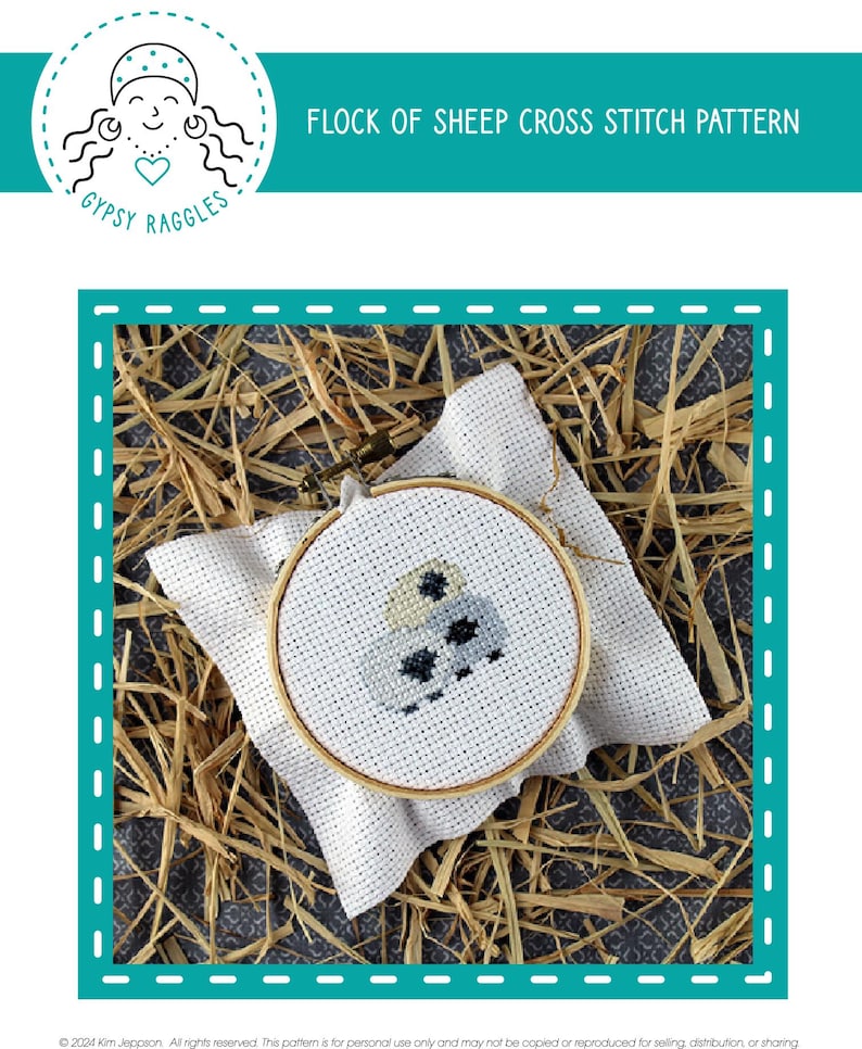 Christmas Flock of Sheep Easy Beginner Cross Stitch Pattern - Etsy