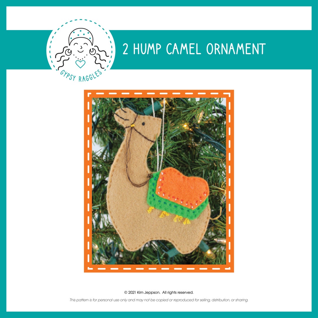 Nativity Two Hump Camel Christmas Ornament Gift Tag Package Tie on ...