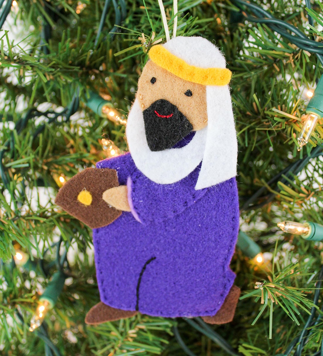 Nativity Felt Purple Wiseman Christmas Ornament: Gift Card Holder ...