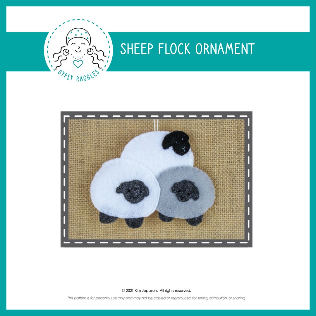 Nativity Flock of Sheep Christmas Ornament Gift Tag Package Tie on ...