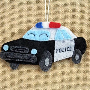 Police Car Felt Ornament: Gift Card Holder Package Tie-on - Etsy