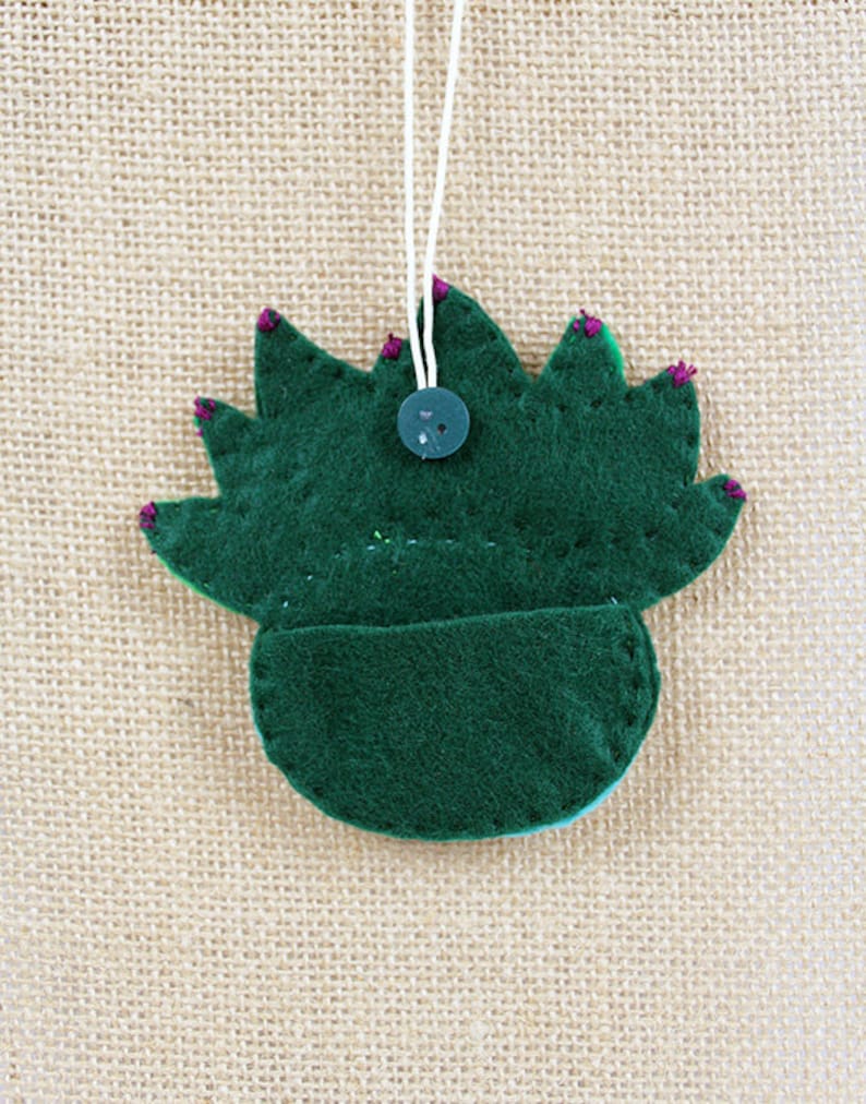 Succulent Houseplant Felt Ornament: Gift Card Holder Package Tie-on - Etsy