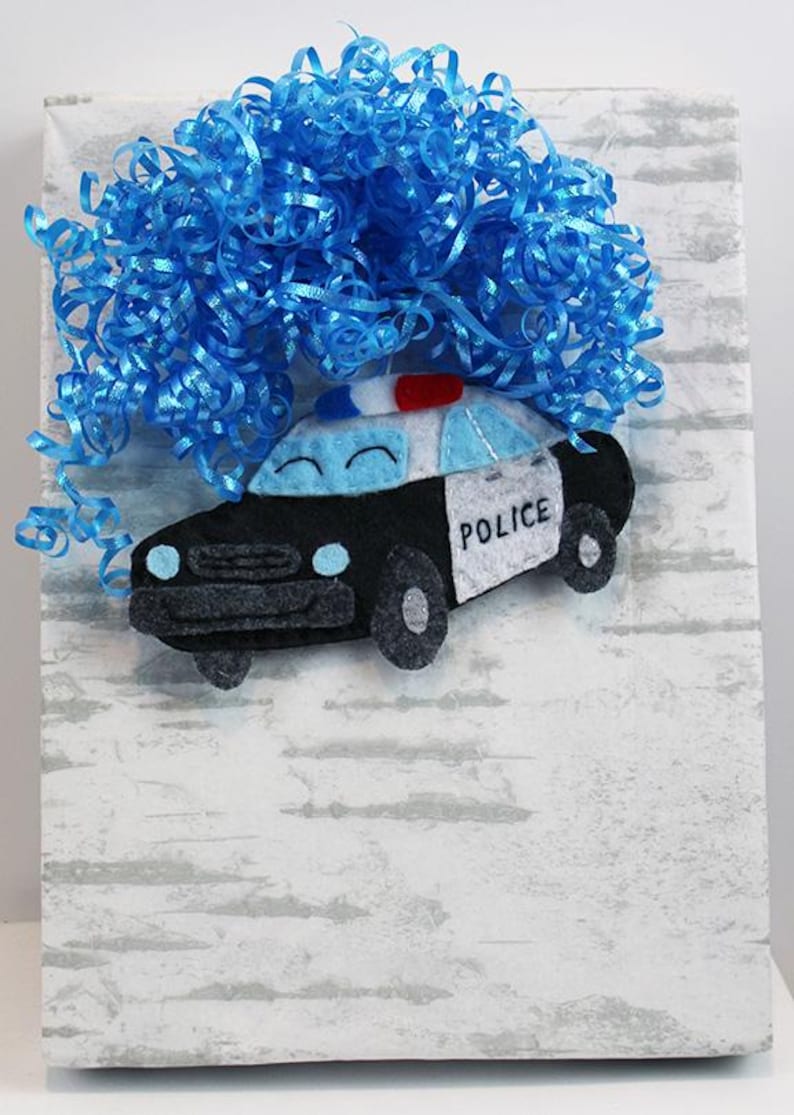 Police Car Felt Ornament: Gift Card Holder Package Tie-on - Etsy