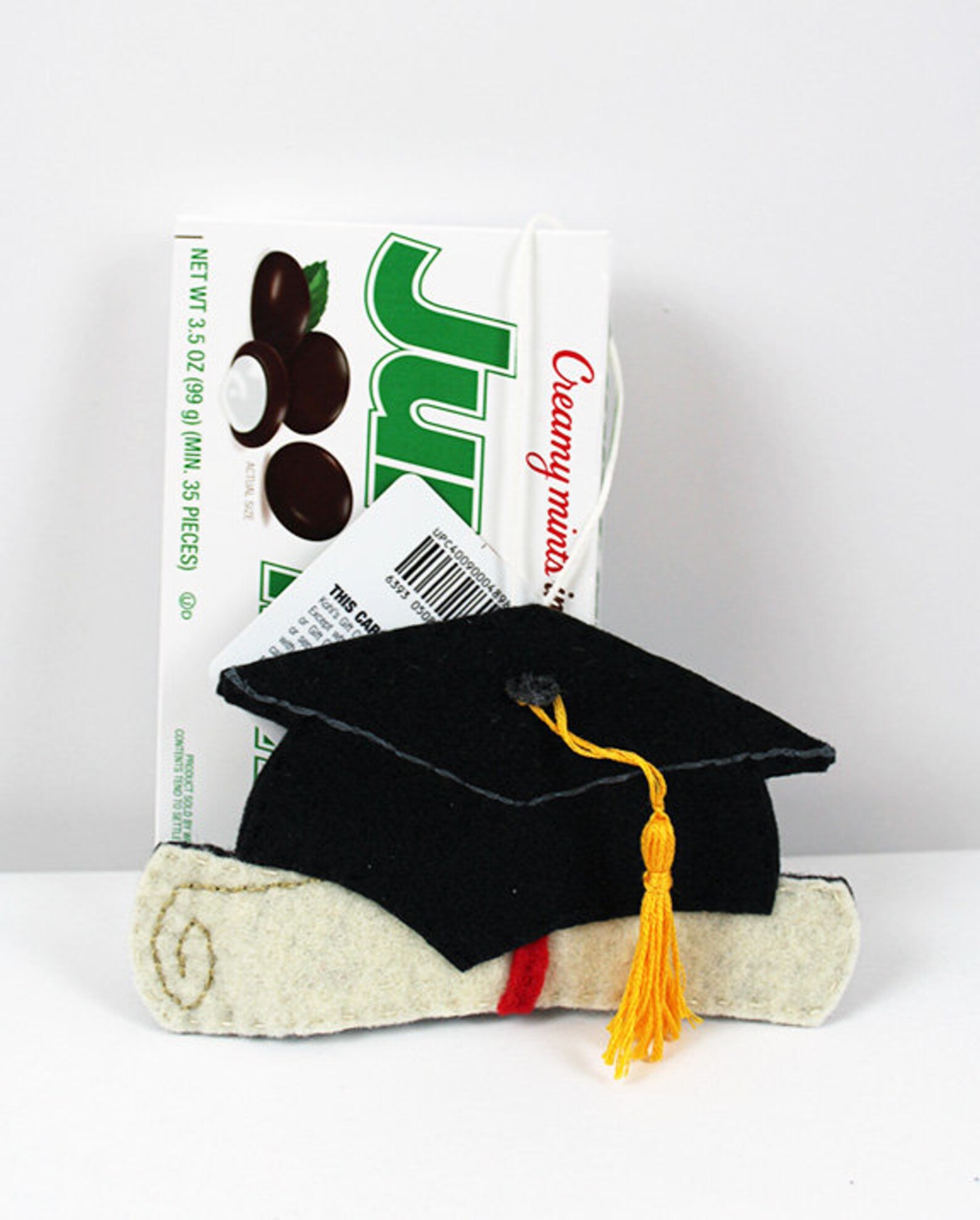 Graduation Cap Diploma Felt Ornament: Gift Card Holder Package Tie-on ...