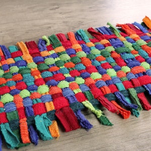Hand Woven Multi Color Jewel Toned Table Runner - Etsy