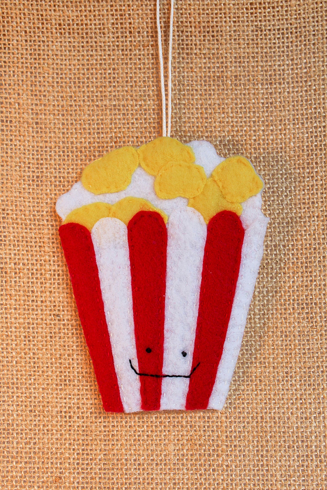 Popcorn Felt Ornament Package Tie on Gift Card Money Holder Christmas ...