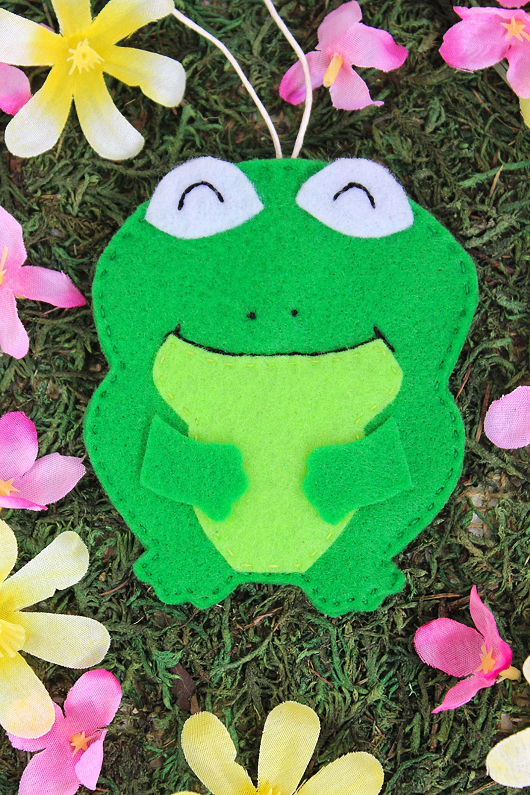 Frog Spring Felt Ornament: Gift Card Holder Package Tie-on - Etsy