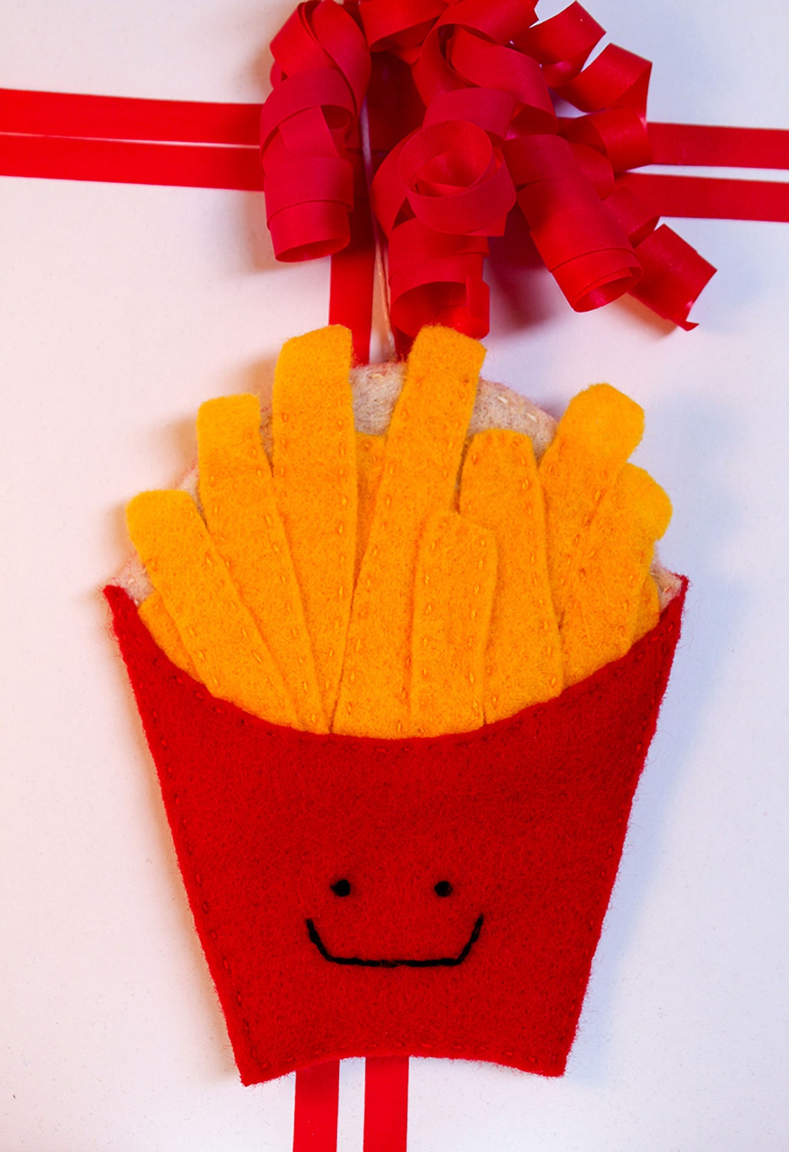 French Fries Chips Felt Ornament Package Tie on Gift Card - Etsy