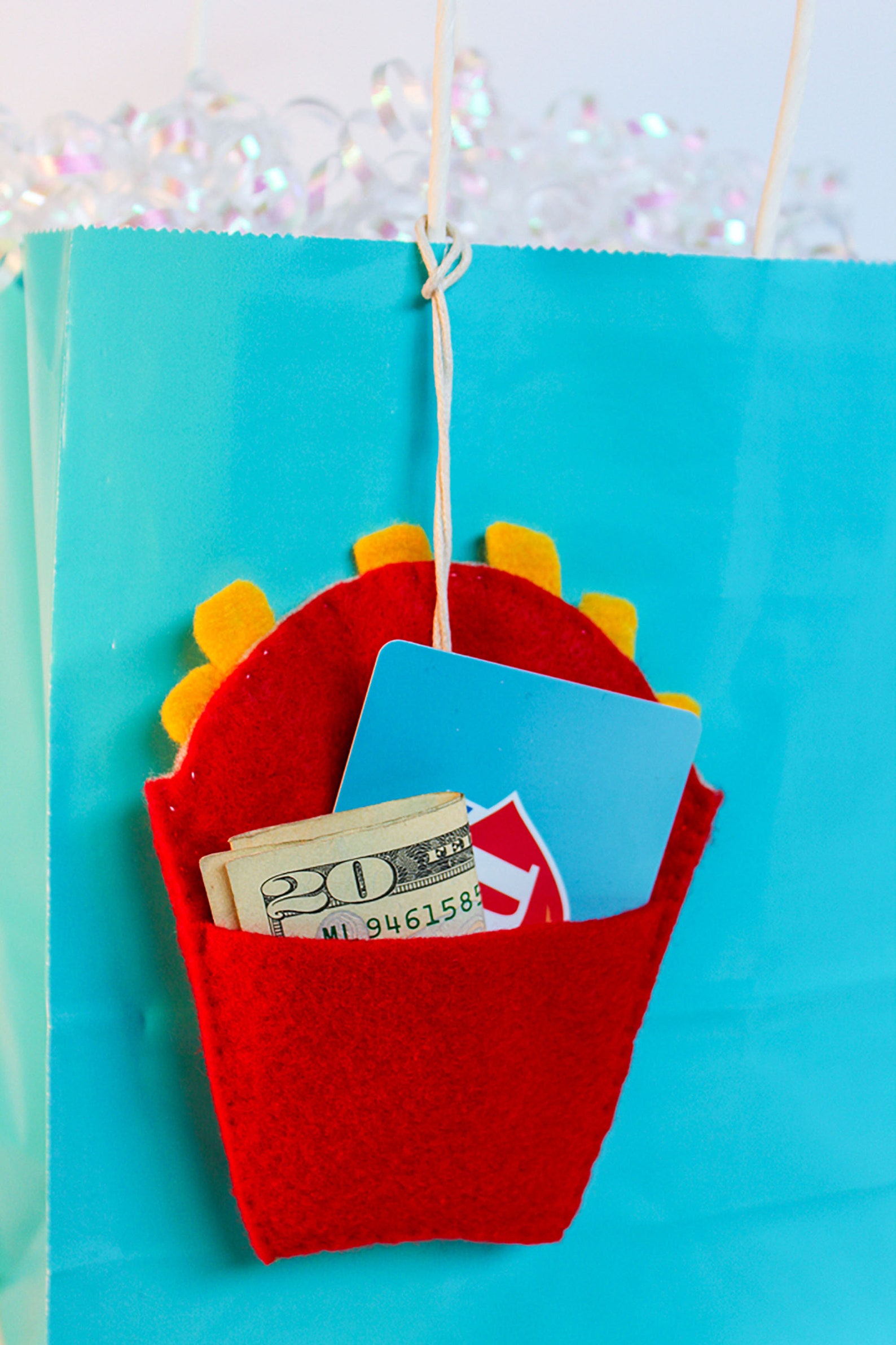 French Fries Chips Felt Ornament Package Tie on Gift Card - Etsy