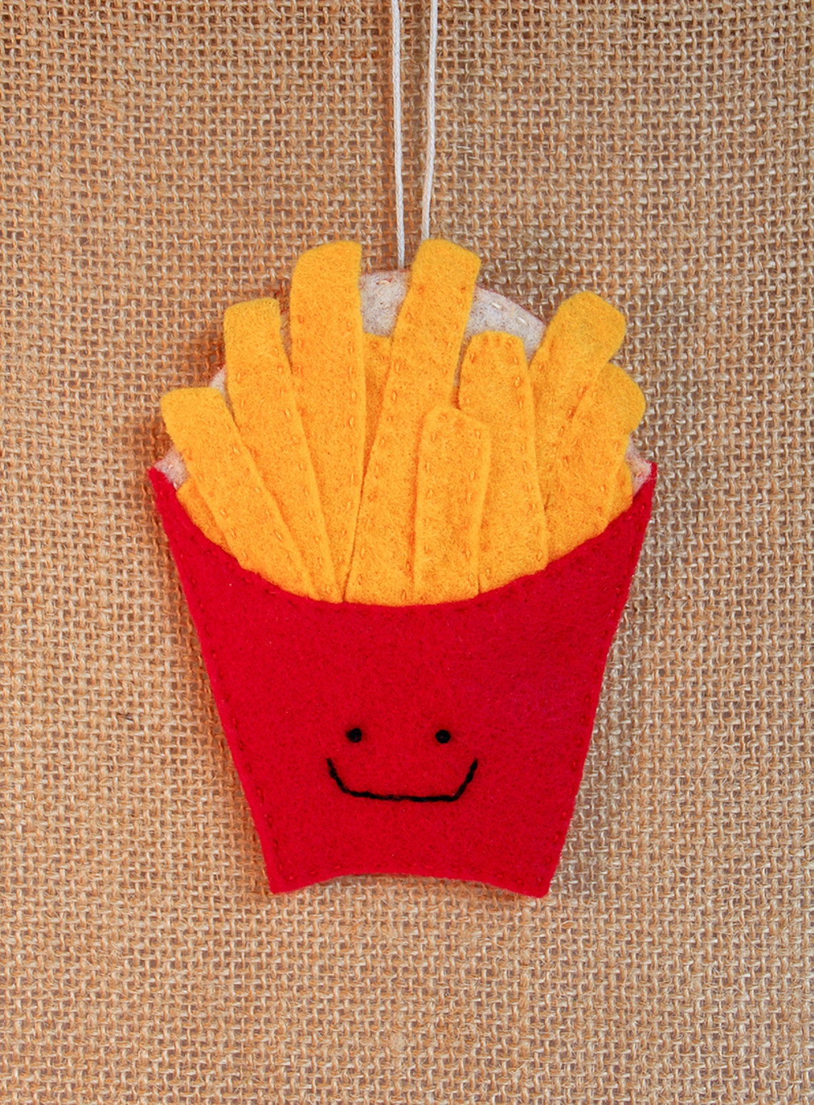 French Fries Chips Felt Ornament Package Tie on Gift Card - Etsy