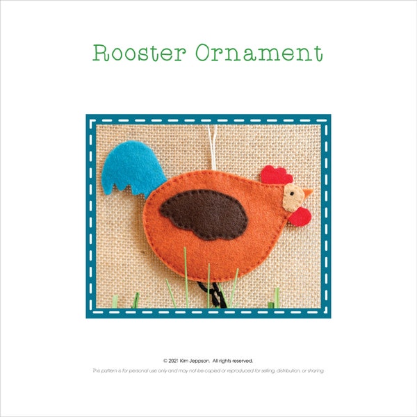 Felt Rooster - Etsy