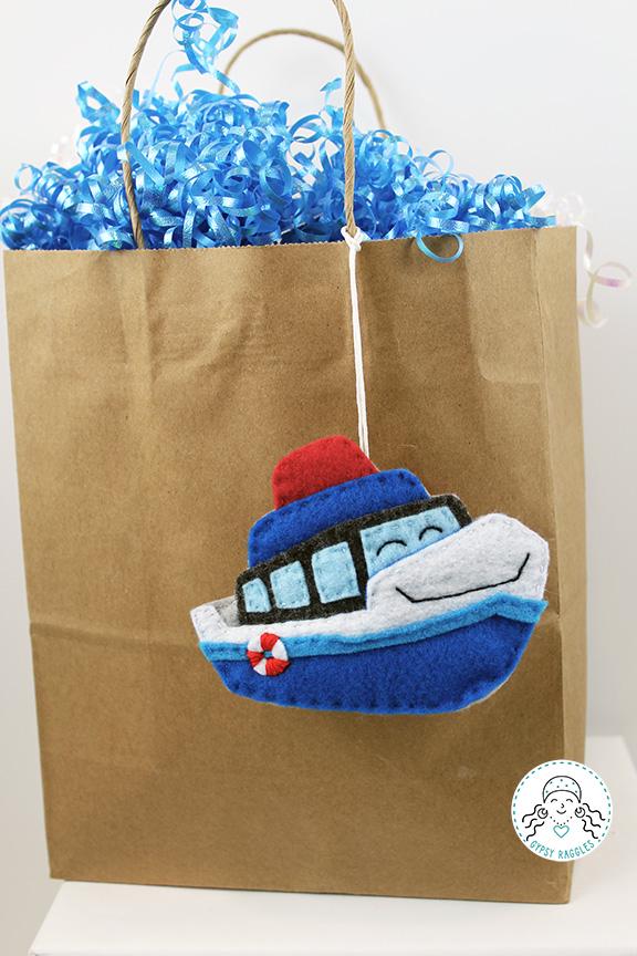 Boat Cruise Ship Felt Ornament: Gift Card Holder Package Tie-on - Etsy