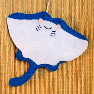 Cute Felt Stingray Ornament Gift Tag Package Tie on Pattern - Etsy