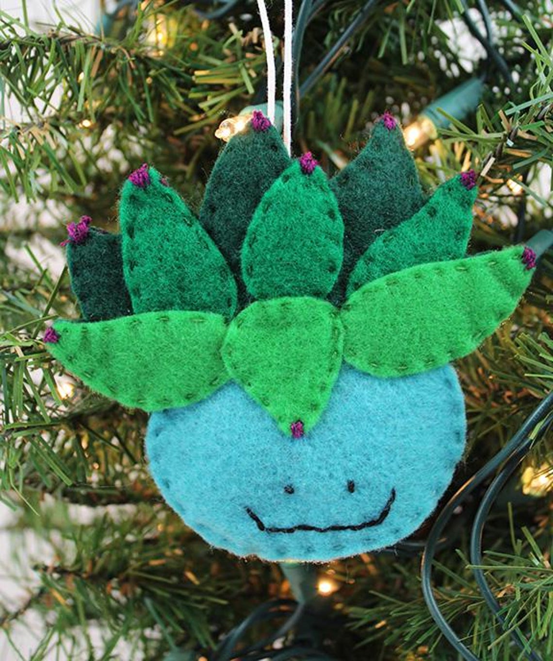Succulent Houseplant Felt Ornament: Gift Card Holder Package Tie-on - Etsy