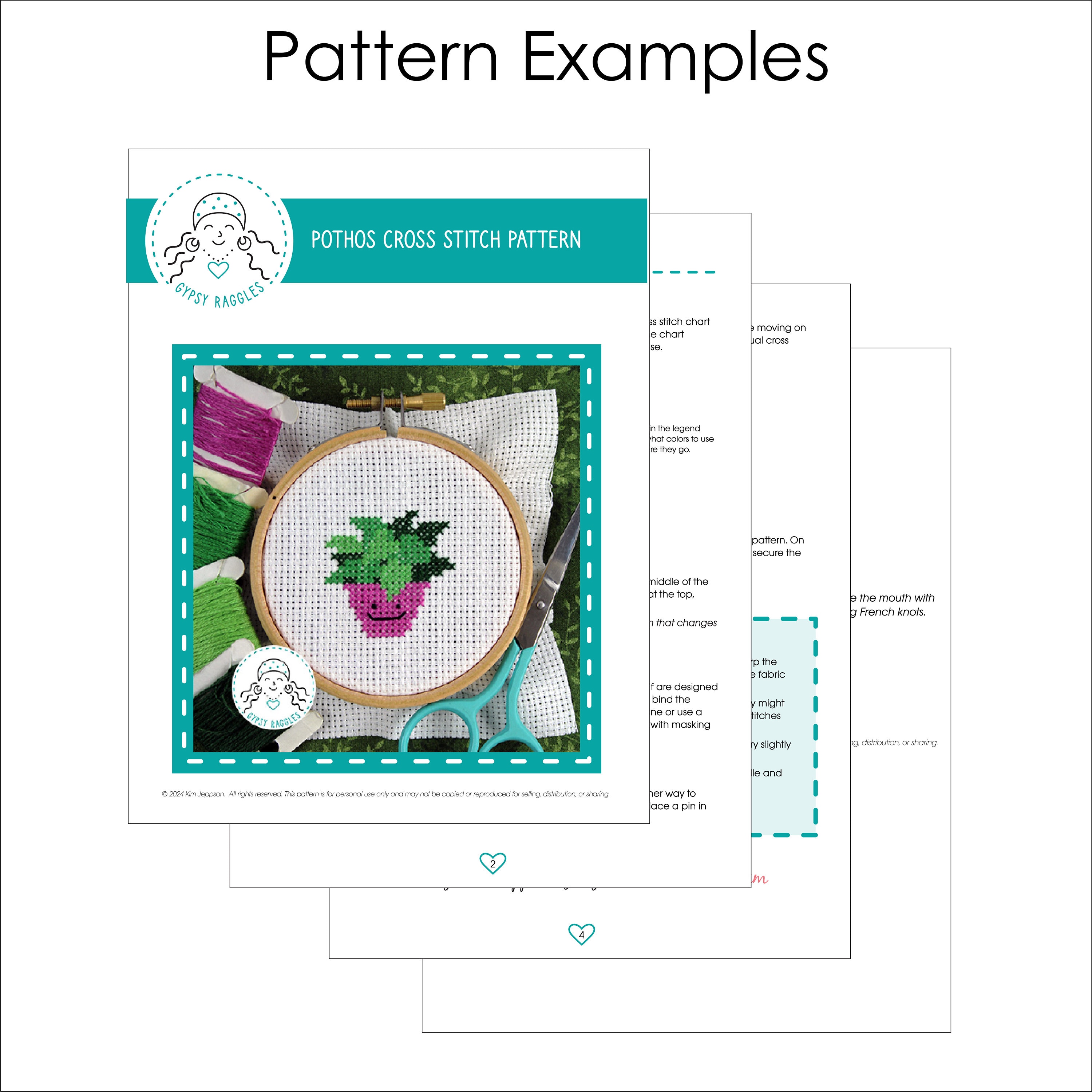 Pothos Plant Easy Beginner Cross Stitch Pattern - Etsy