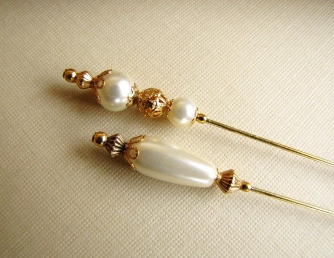 Ivory Pearls Hatpins Hijab Pins - Etsy