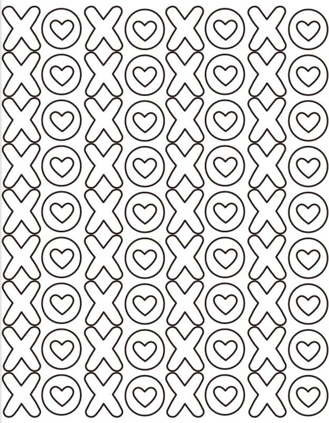 Valentine's Day Coloring Page - Etsy