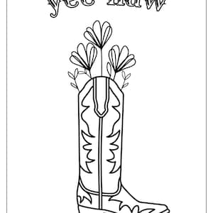 Howdy Coloring Page, Western Coloring Page, Kids Coloring Page, Adult ...