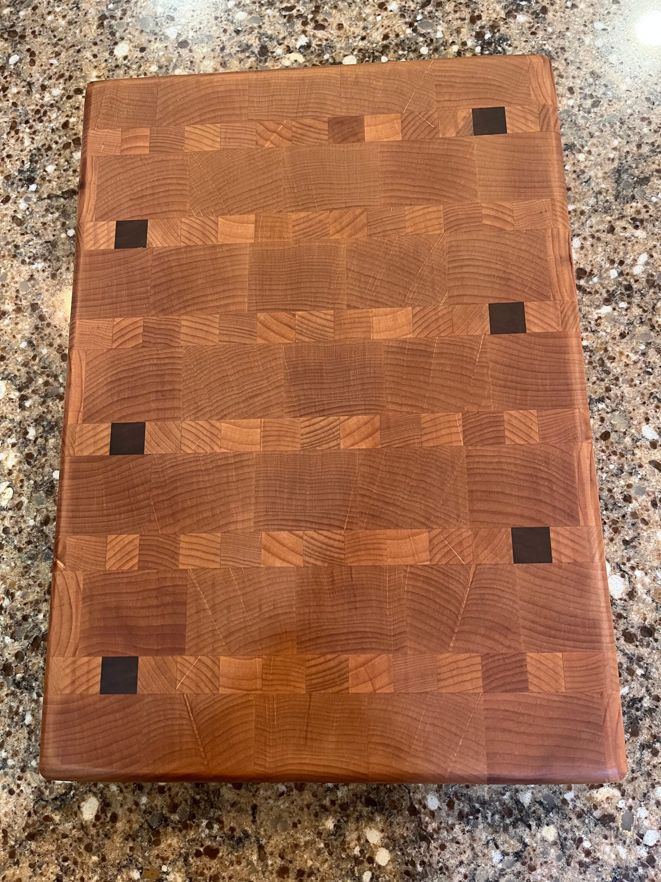 Alder End Grain Cutting Board With Black Walnut Accents - Etsy