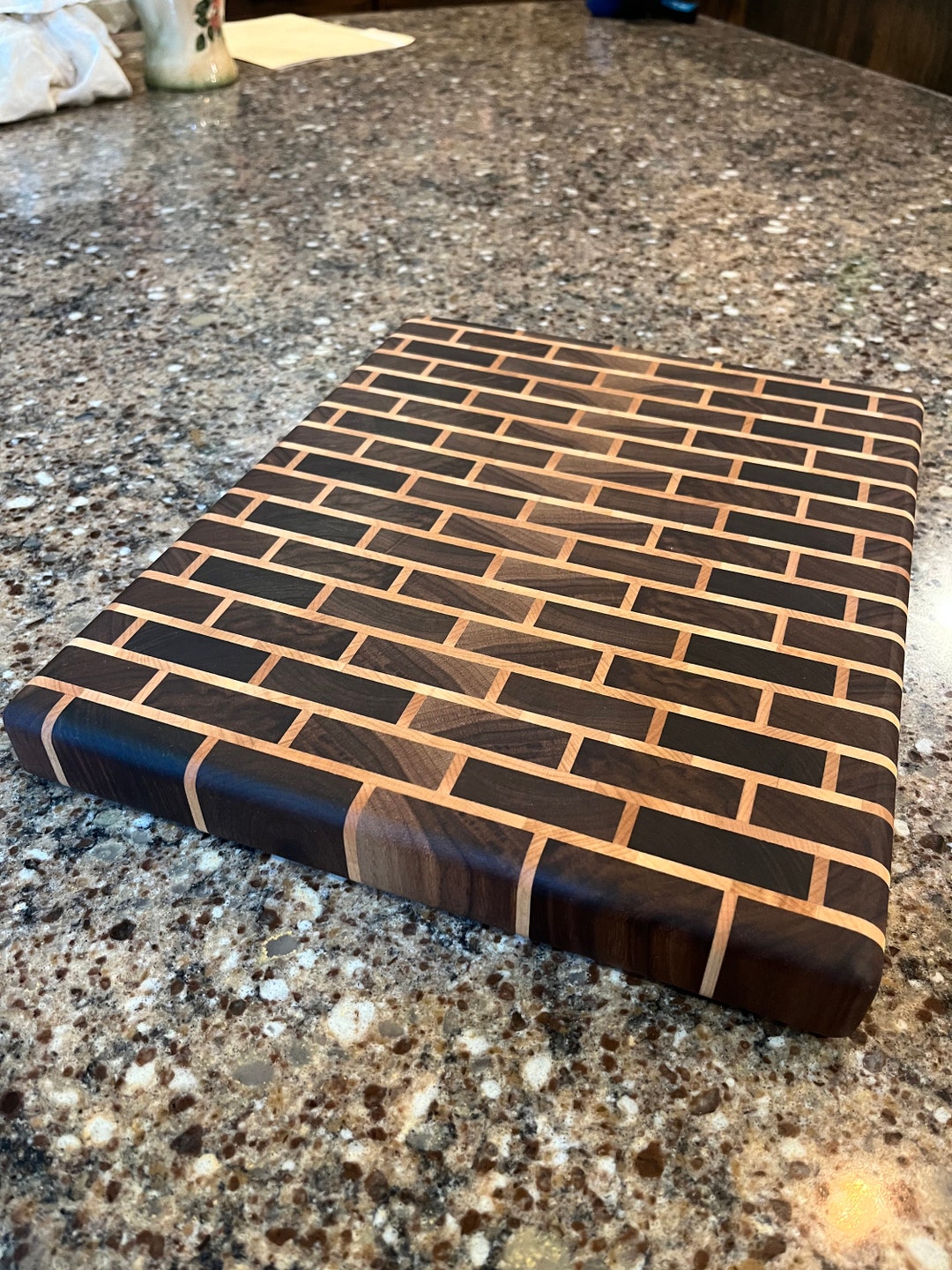 Black Walnut Brick Pattern End Grain Cutting Board - Etsy