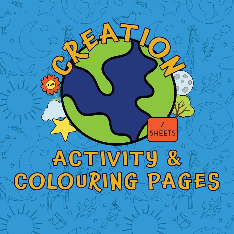 Days of Creation Bible Based Colouring Sheets Bundle Christian ...