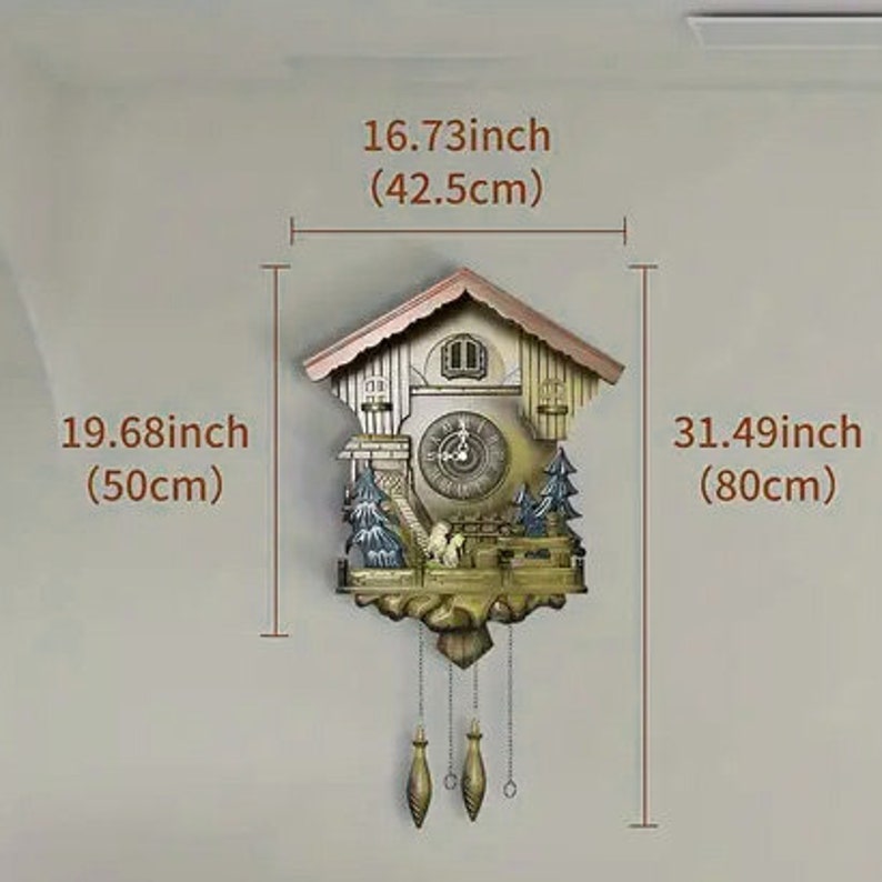 Handcrafted Traditional Black Forest Style Cuckoo Clock With Chalet ...