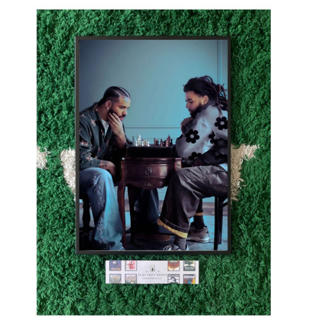 Drake and J.cole Chess Poster, Retro Wall Art, Vintage Style, Drake ...