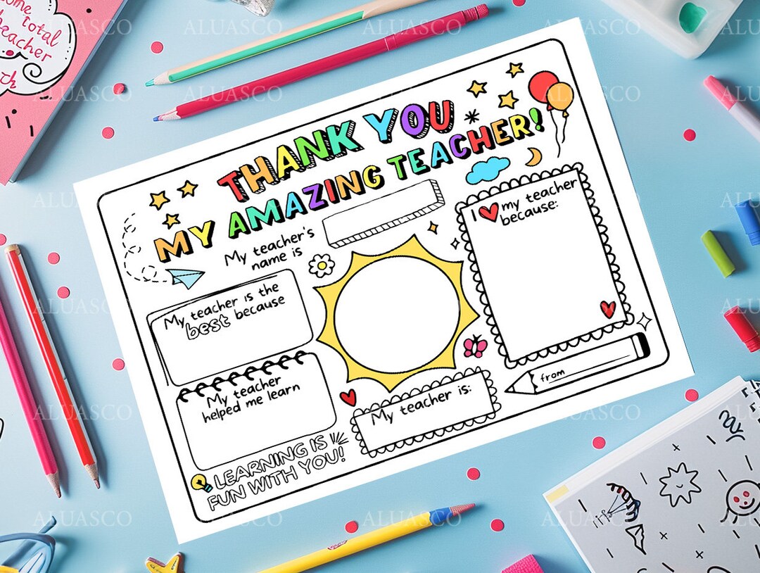 Printable Teacher Appreciation Week Gift, Teacher Appreciation Gift ...