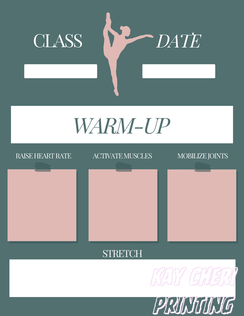 Dance Teacher Schedule Planner - Pink and Teal - Etsy
