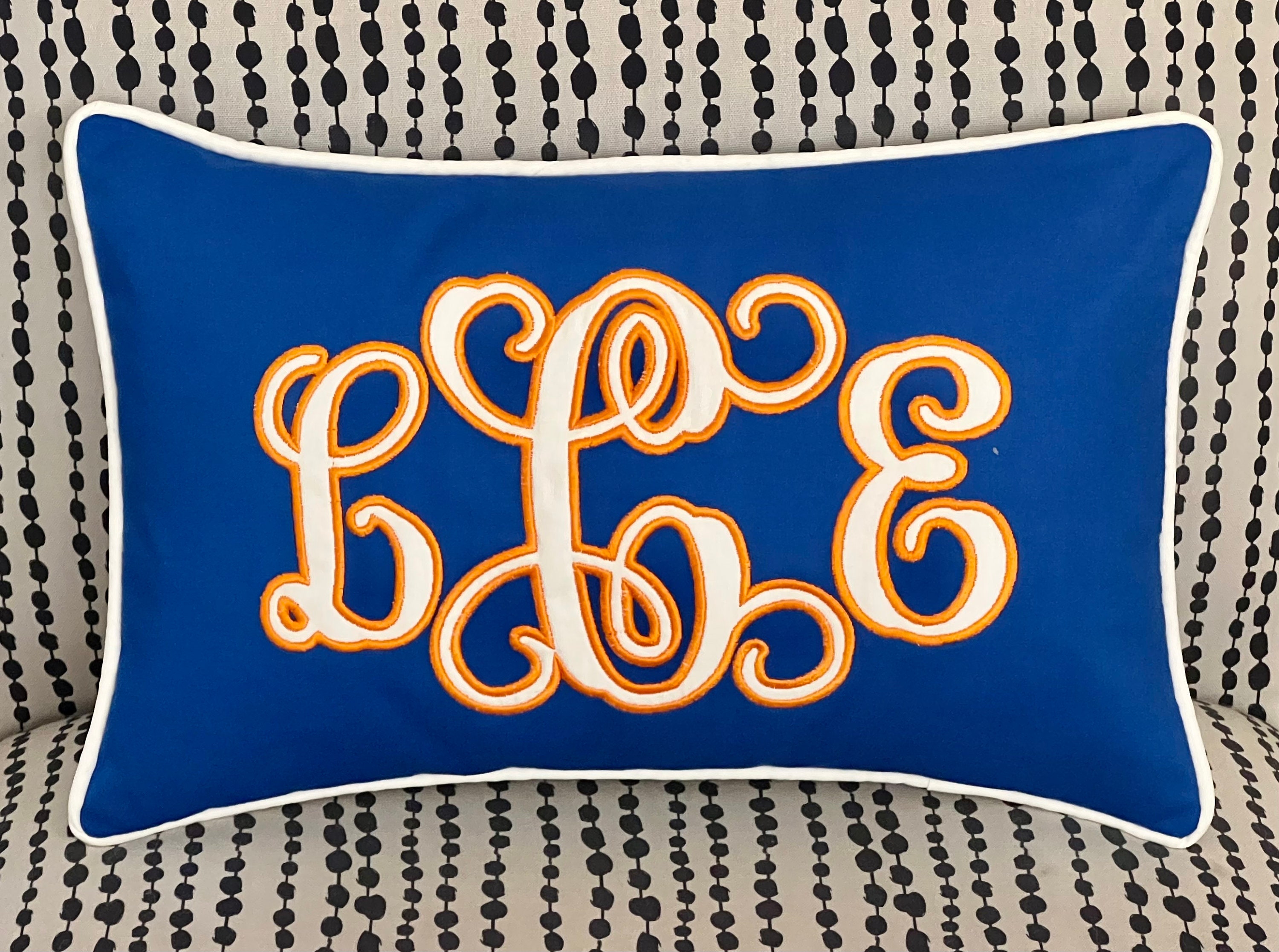 Vinyl Monogram Pillows