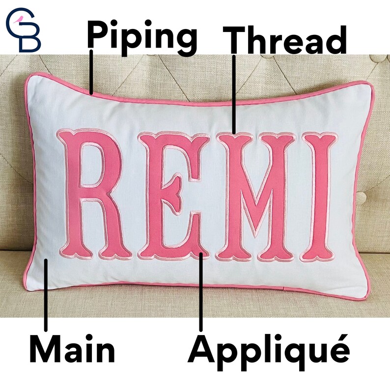 Custom Applique Name Pillow: Personalized Wedding Decor With Insert - Etsy