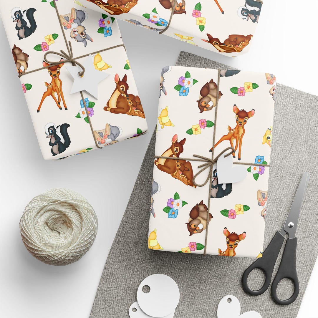 Bambi Gift Wrapping Papers 1pc Roll - Etsy