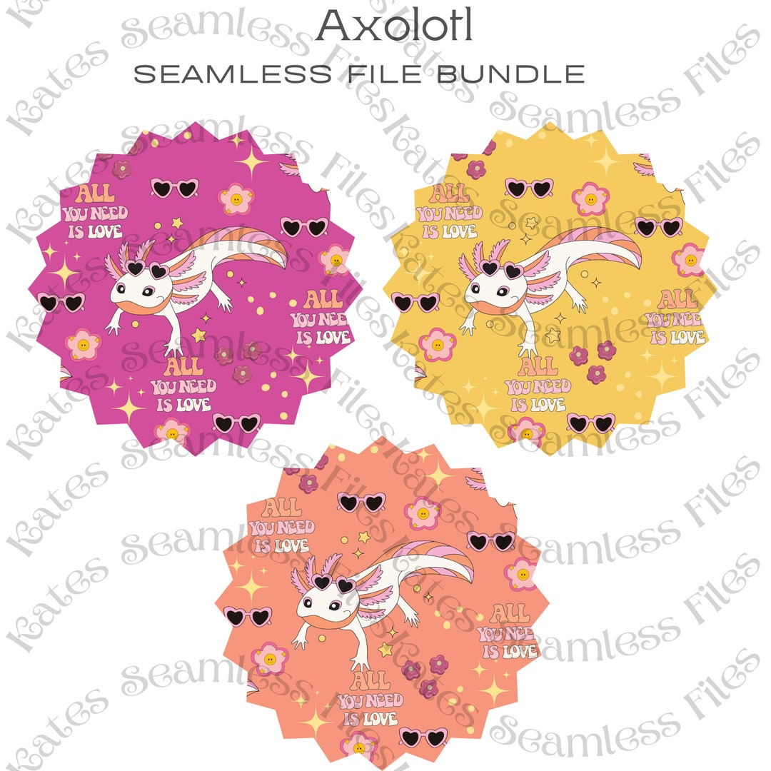 Axolotl Seamless File Bundle - Etsy