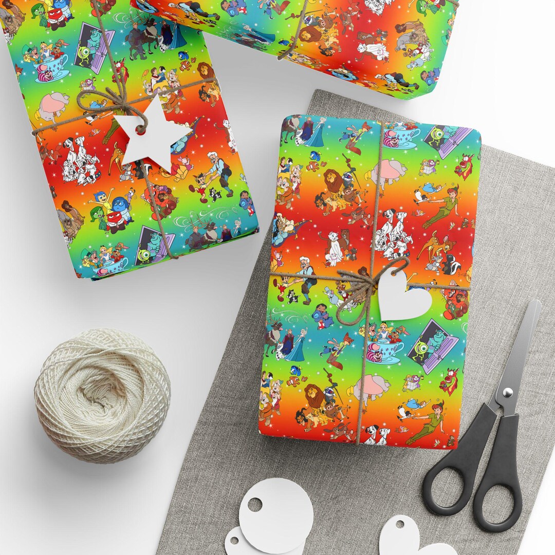 Disney Gift Wrapping Papers 1pc Roll - Etsy