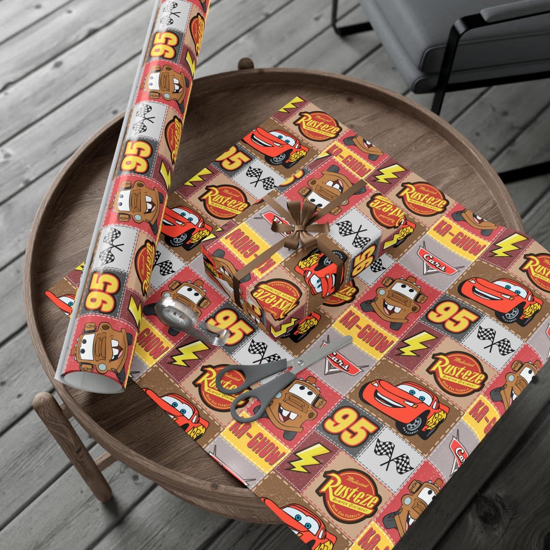 Cars Gift Wrap Papers - Etsy