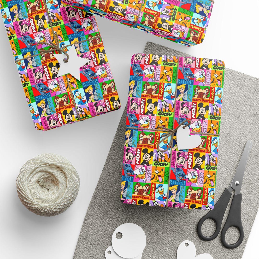 Disney Characters Gift Wrapping Papers 1pc Roll - Etsy