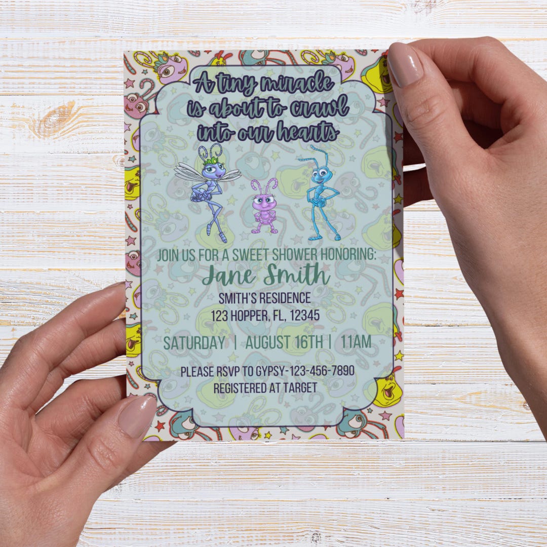 A Bugs Life Baby Shower Invitation - Etsy