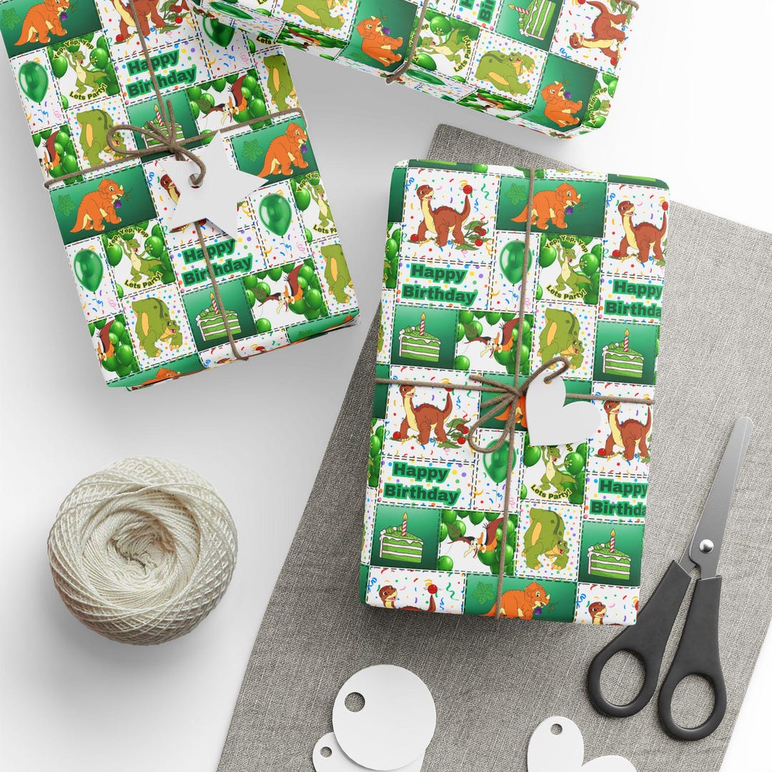 Land Before Time Birthday Gift Wrapping Papers 1pc Roll - Etsy