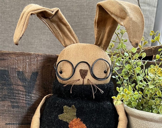 New Primitive Easter Bunny Rabbit PATTERN Clarence - Etsy
