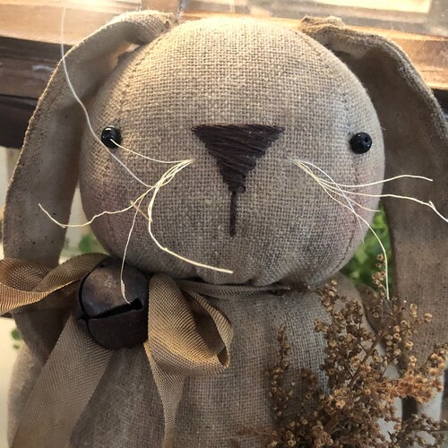 Primitive Easter Bunny Rabbit Bun Bun Doll PATTERN | Etsy