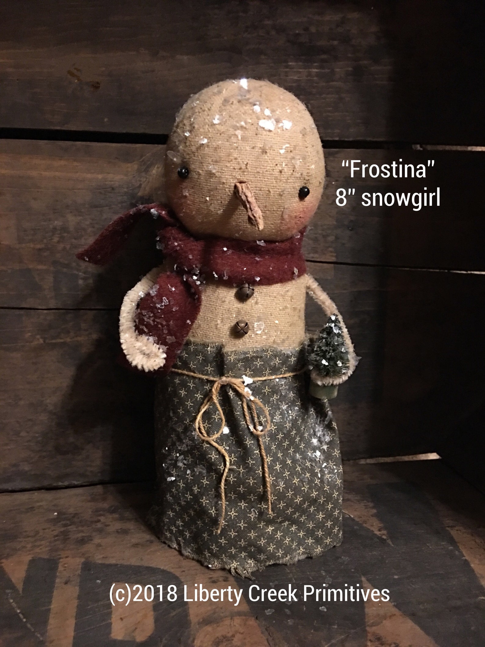 Primitive Snowgirl PATTERN Frostina - Etsy