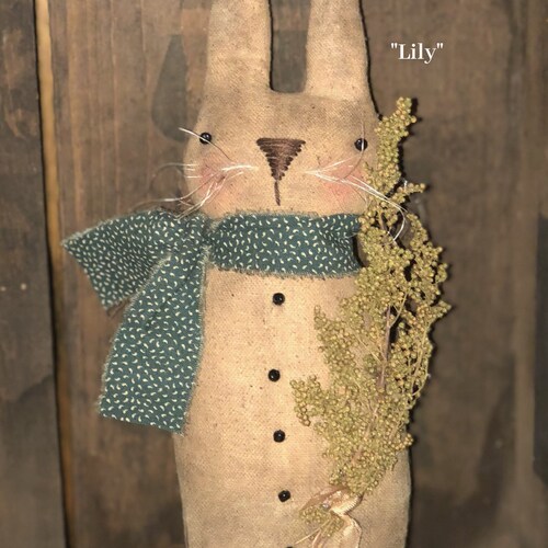 Primitive Easter Egg Hunt Bunny Rabbit PATTERN - Etsy