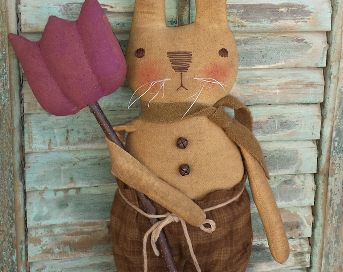 Primitive Easter Bunny Rabbit Doll Tulip PATTERN Chester Instant ...