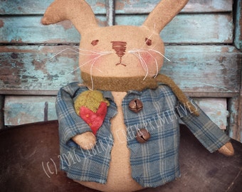 Primitive Easter Bunny Rabbit Doll Pattern daisy | Etsy