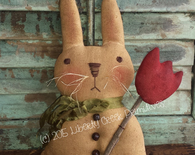 Primitive Easter Bunny Rabbit PATTERN ~ Basil Instant Download - Etsy