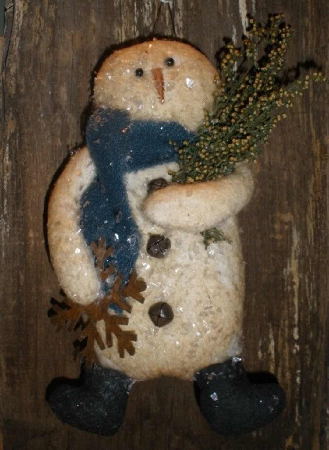Instant Download "boots" Primitive Snowman Ornament Digital PATTERN ...